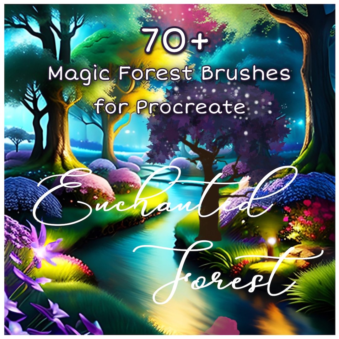 70+ Magic Forest Procreate Brushes, Woodland, Nature, Celestial Stamps ...