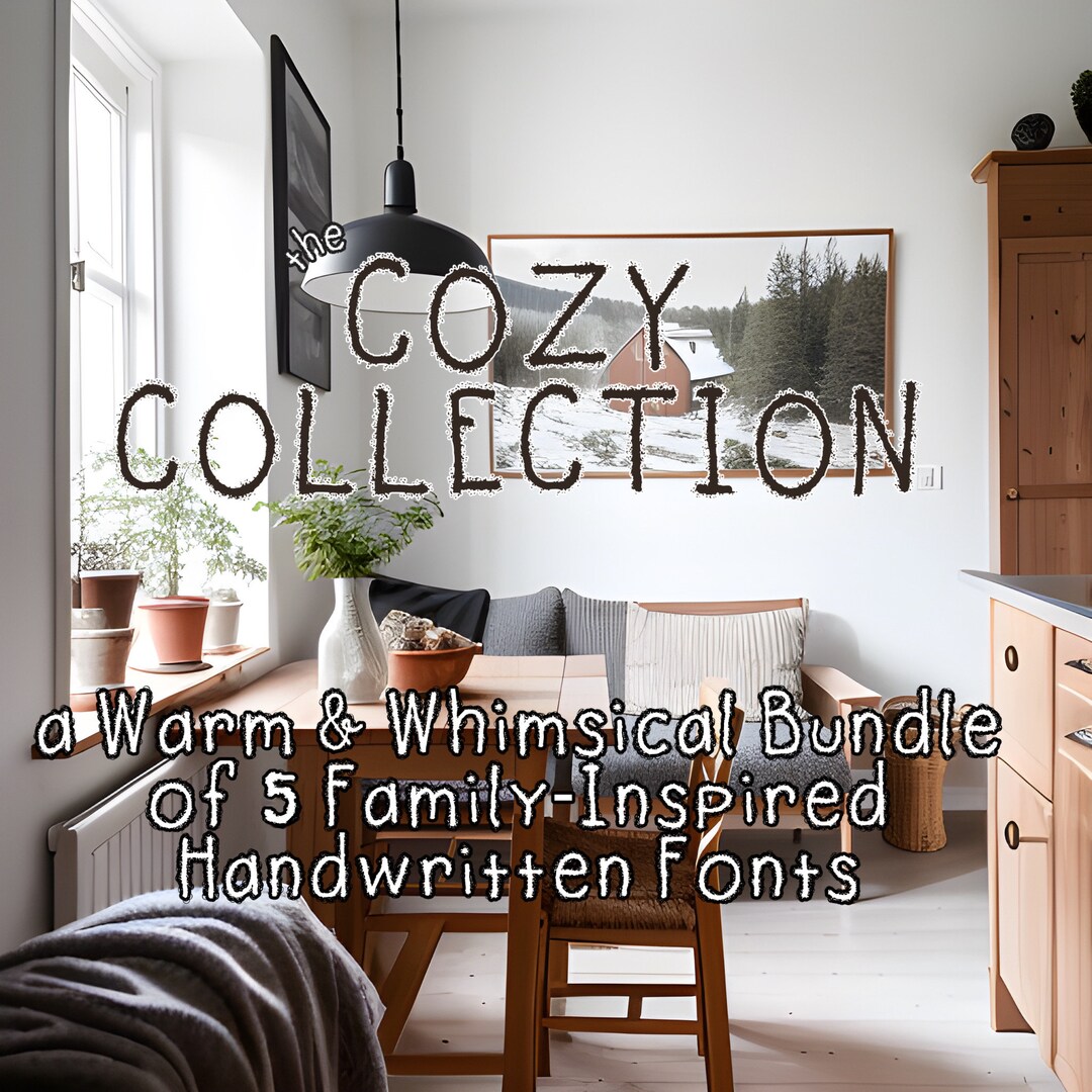 Best Cozy Font Bundle, Handwritten Fonts, OTF & TTF for Crafter ...