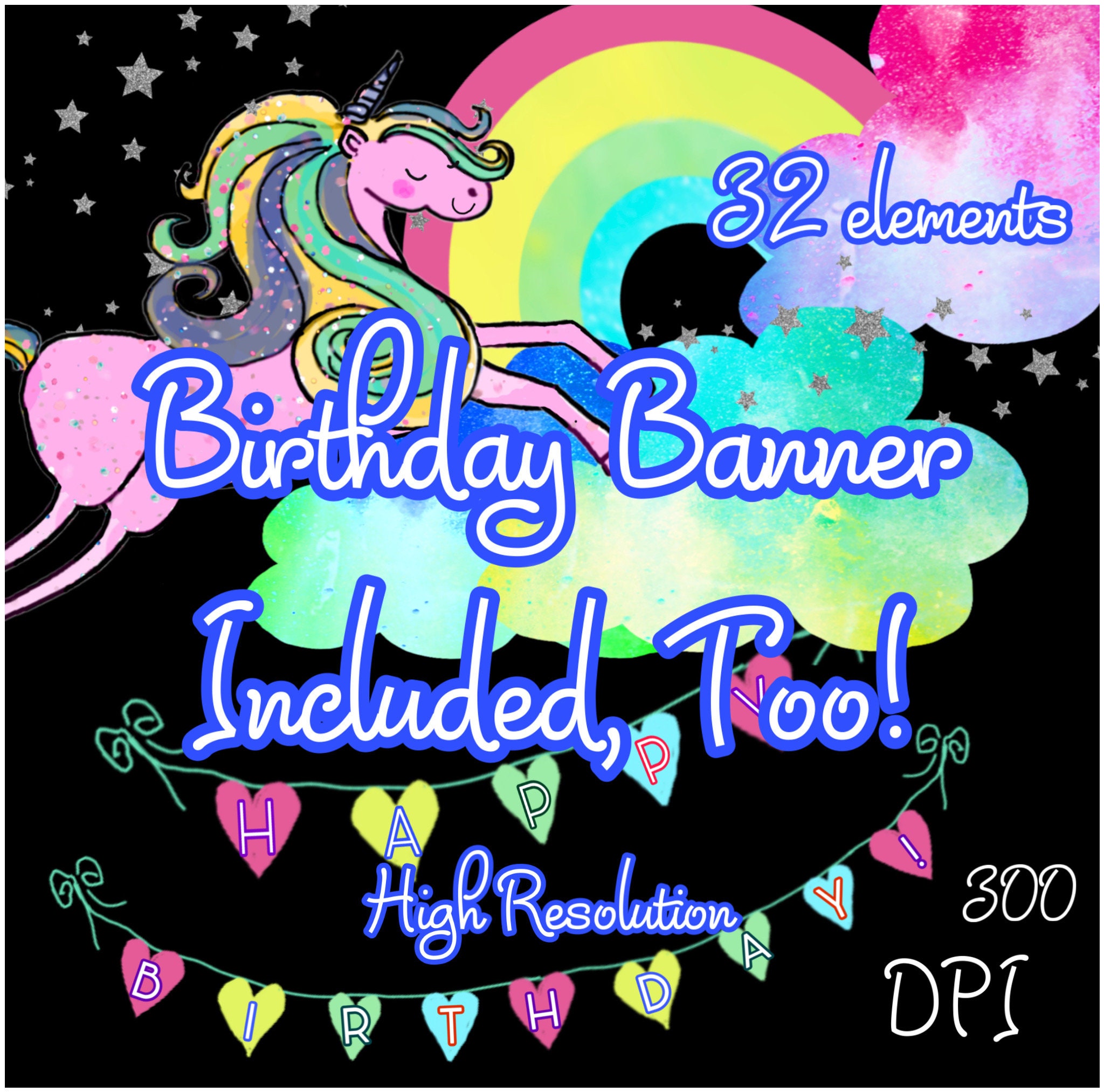 Pink Flying Unicorn PNG Fantasy Art Digital Paper - Etsy