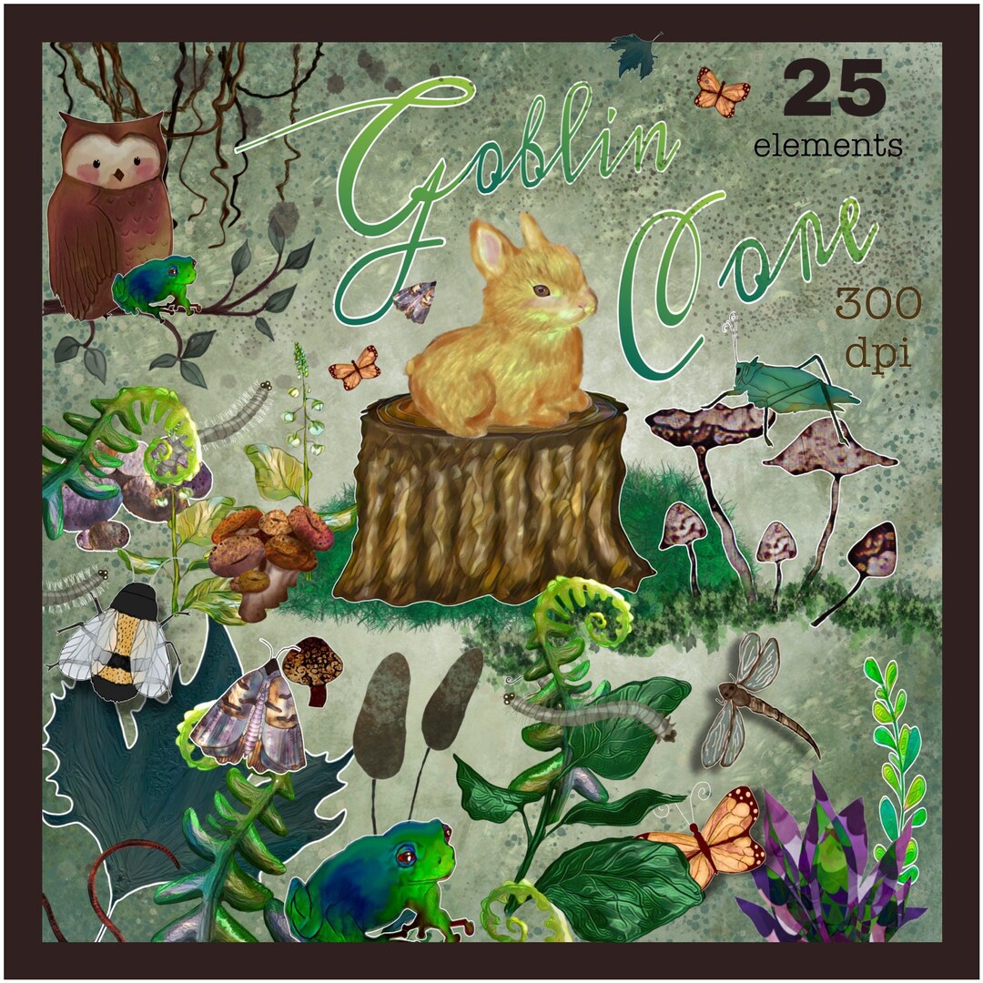 Goblincore Clipart, Fairycore PNG, Enchanted Sublimations, Forest ...