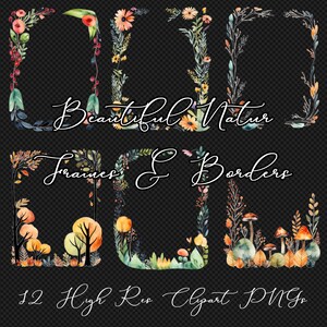 Nature Borders Clipart Pngs, Forest Theme Frames, Floral & Seasonal ...
