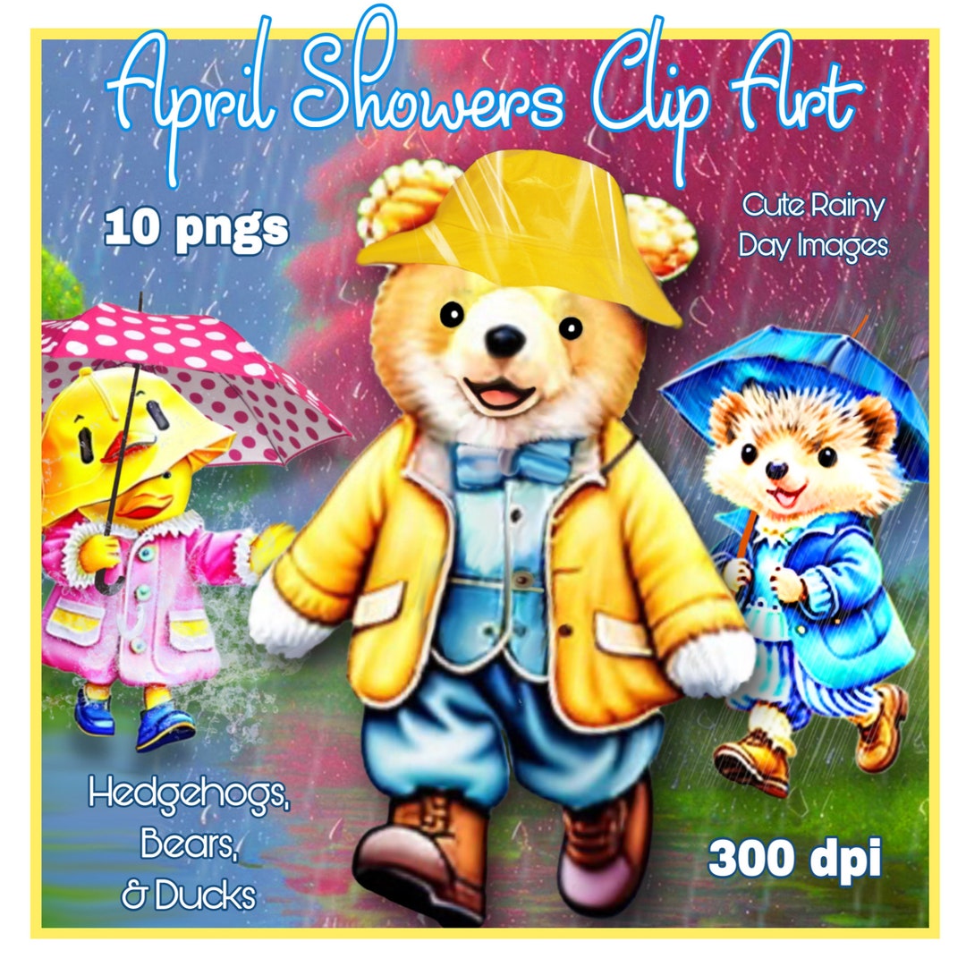 Best Cute Rainy Day PNG Rain Sublimation Bundle, Commercial Use ...