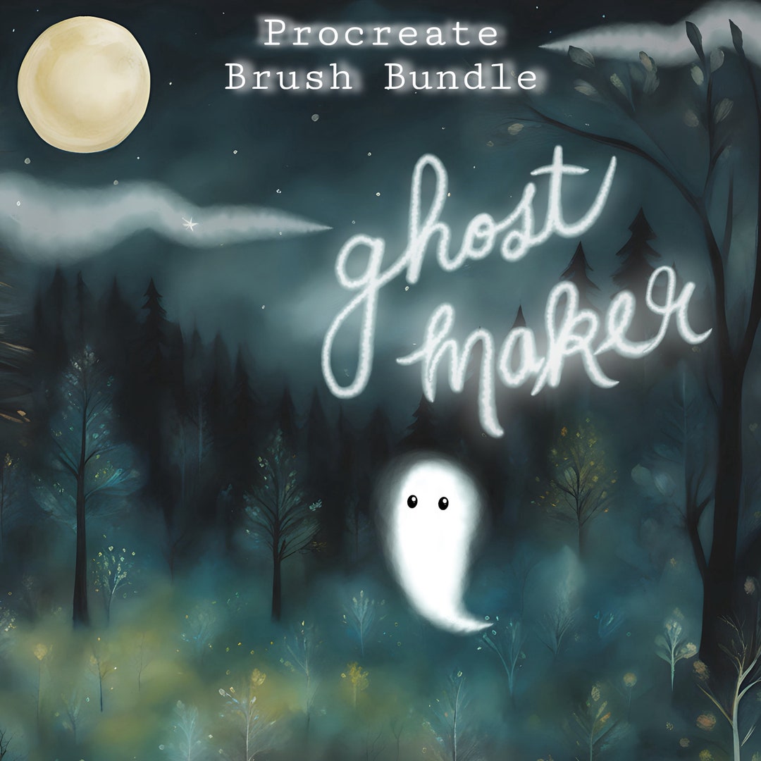 Glowing Ghosties Procreate Brushes Bundle, Build-a-ghost Kit, Create ...