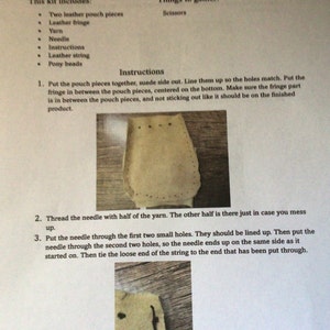 DIY Buckskin Pouch Kit - Etsy
