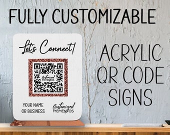 Single Qr Code Acrylic Sign - Etsy