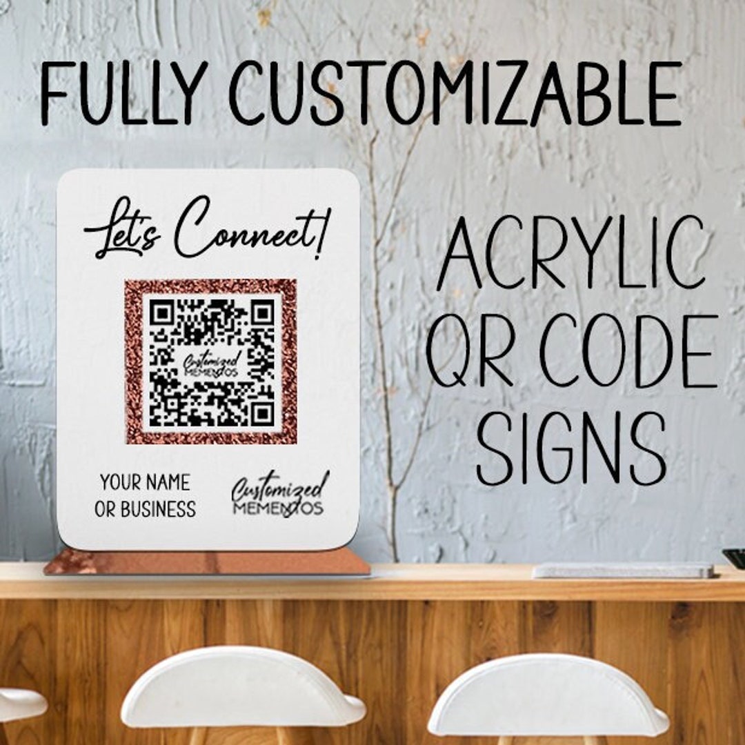 8x10 Acrylic QR Code Sign Single QR Code Signs - Etsy