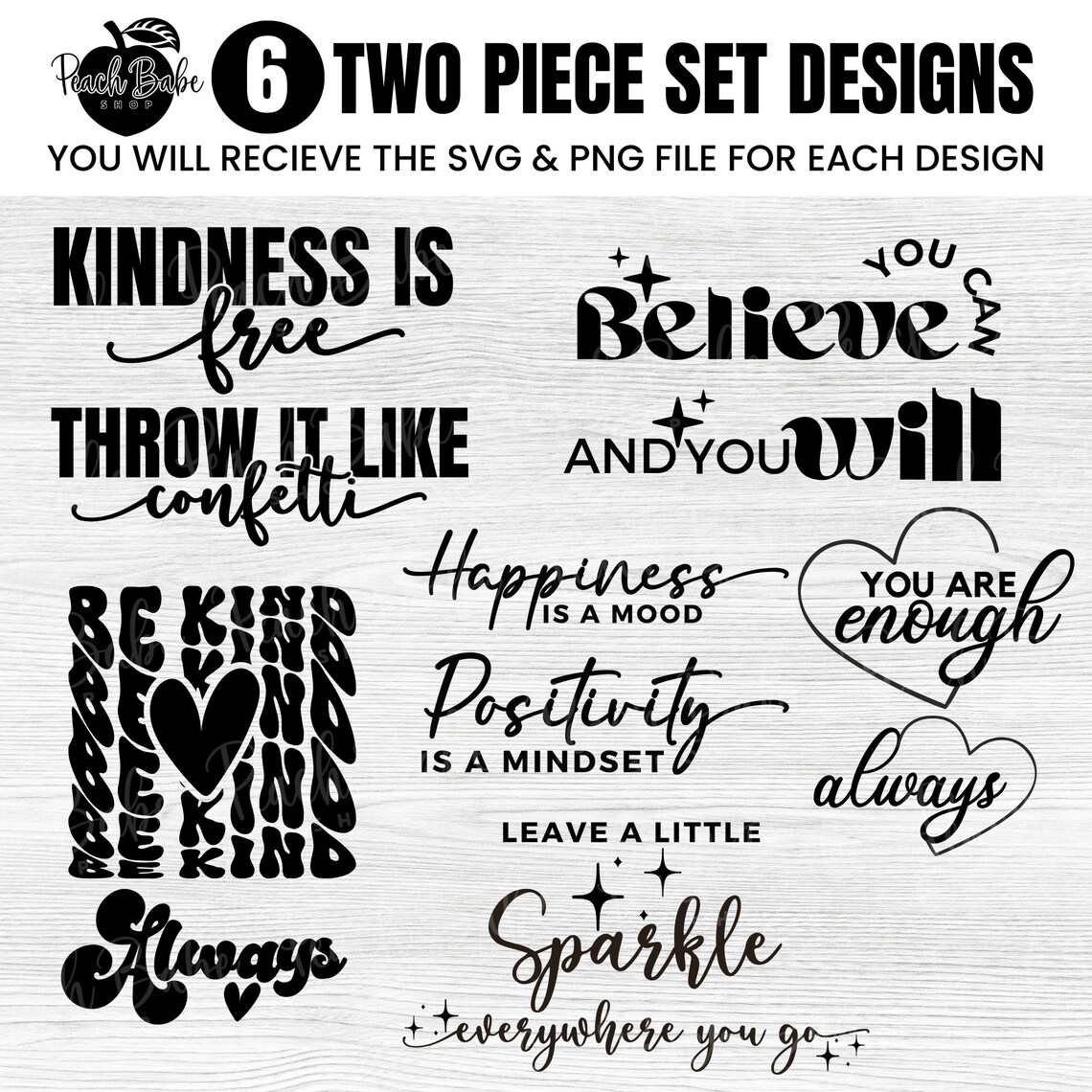 Kindness SVG Bundle, Sleeve Png, Enocuraging Svg, Self Love Svg Bundle ...