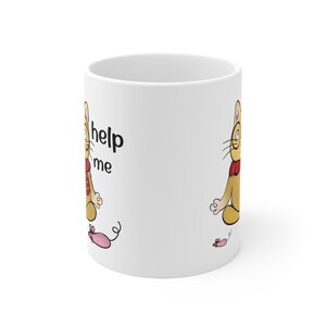Help Me Cat Mug, Funny Cat Mug, Cat Lover Mug, Cat Owner Gift Mug, Cat ...
