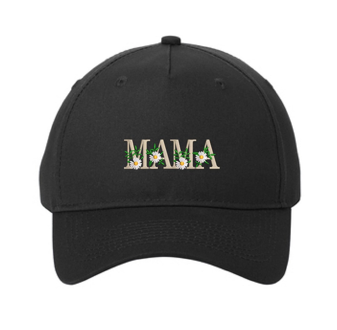 Embroidered Mama Floral Hat, Mom Hat, Mothers Day Gift, Pregnancy Gift ...
