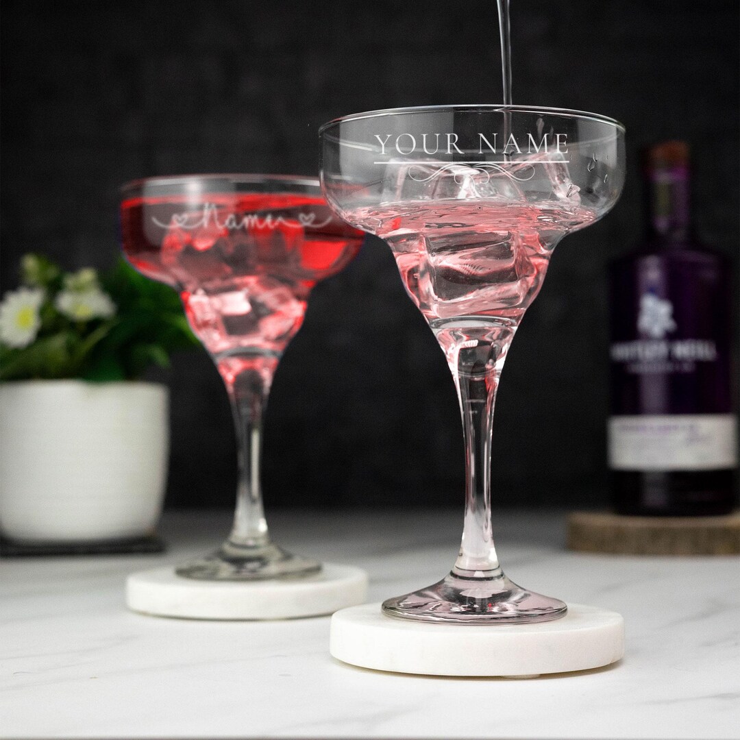 Personalised Engraved Cocktail Glass Customised Gift Idea Any Name ...
