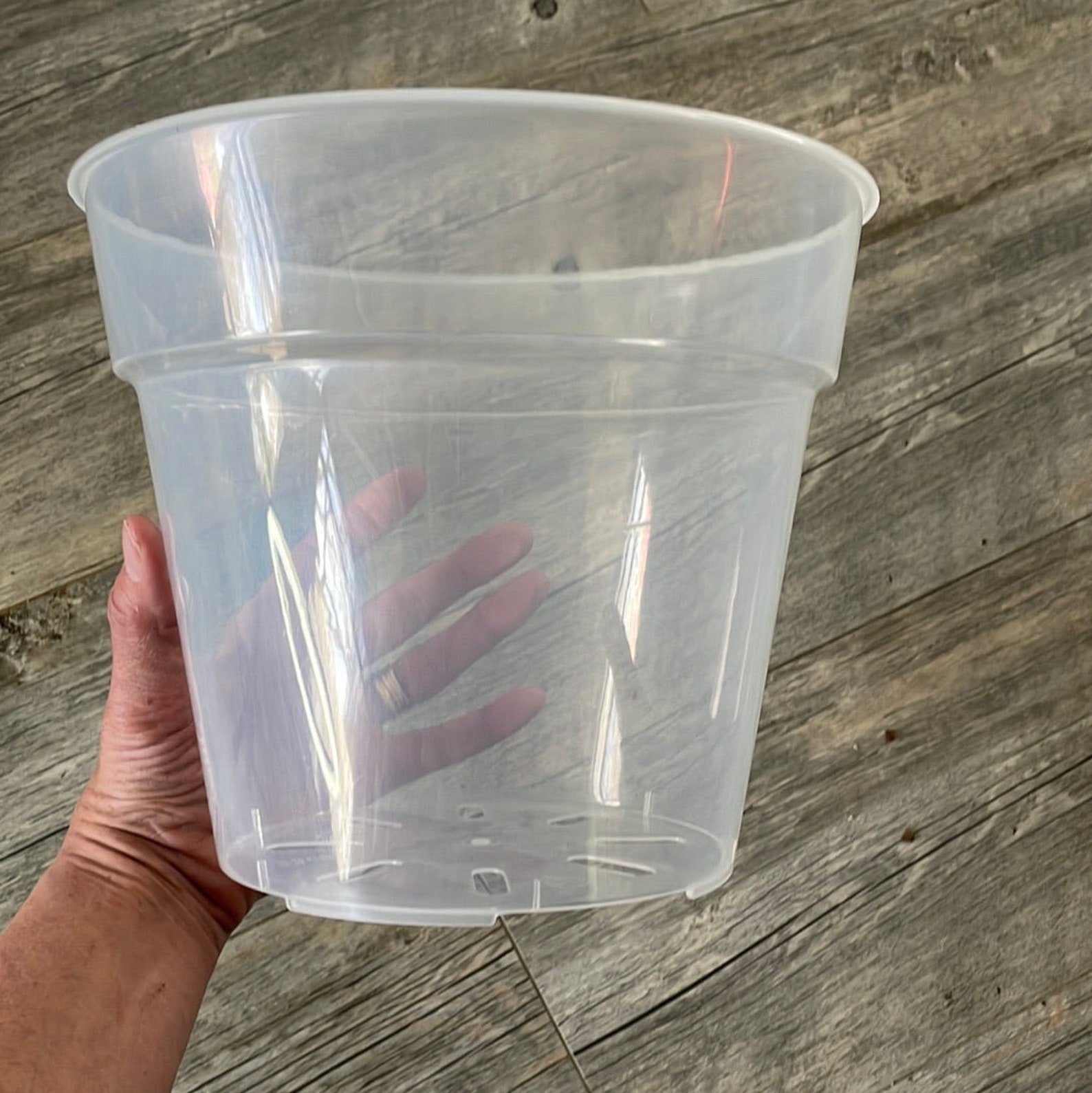9” Large Round Ultra Clear Orchid Pot, Clear Plastic Pot, Plastic ...