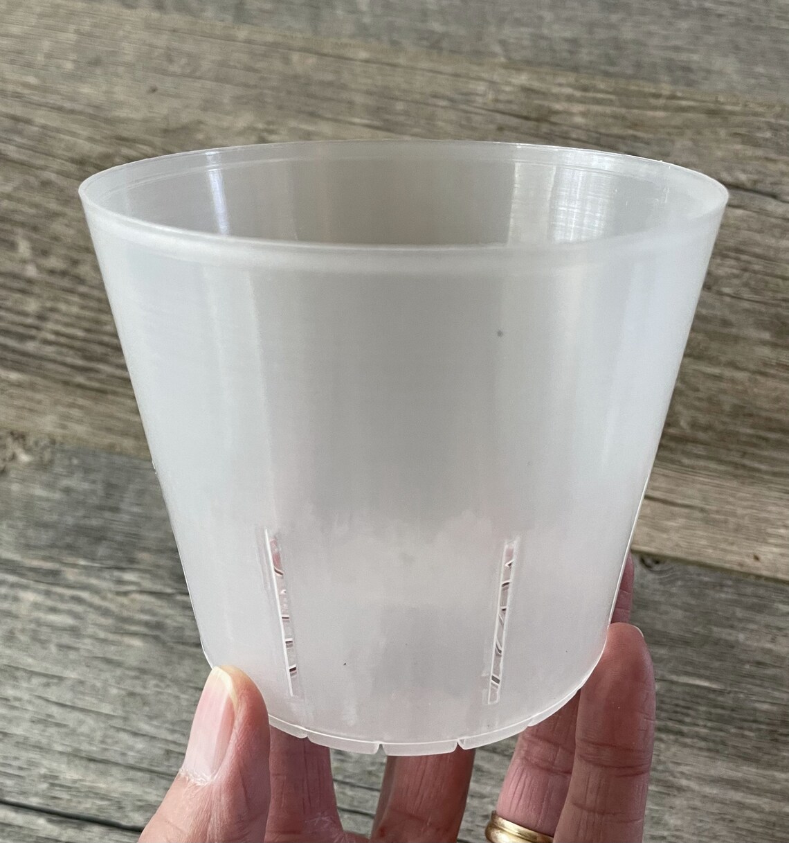 Orchid Repotting Kit With Fine Fir Bark Mix and 4" Clear Round Slotted ...