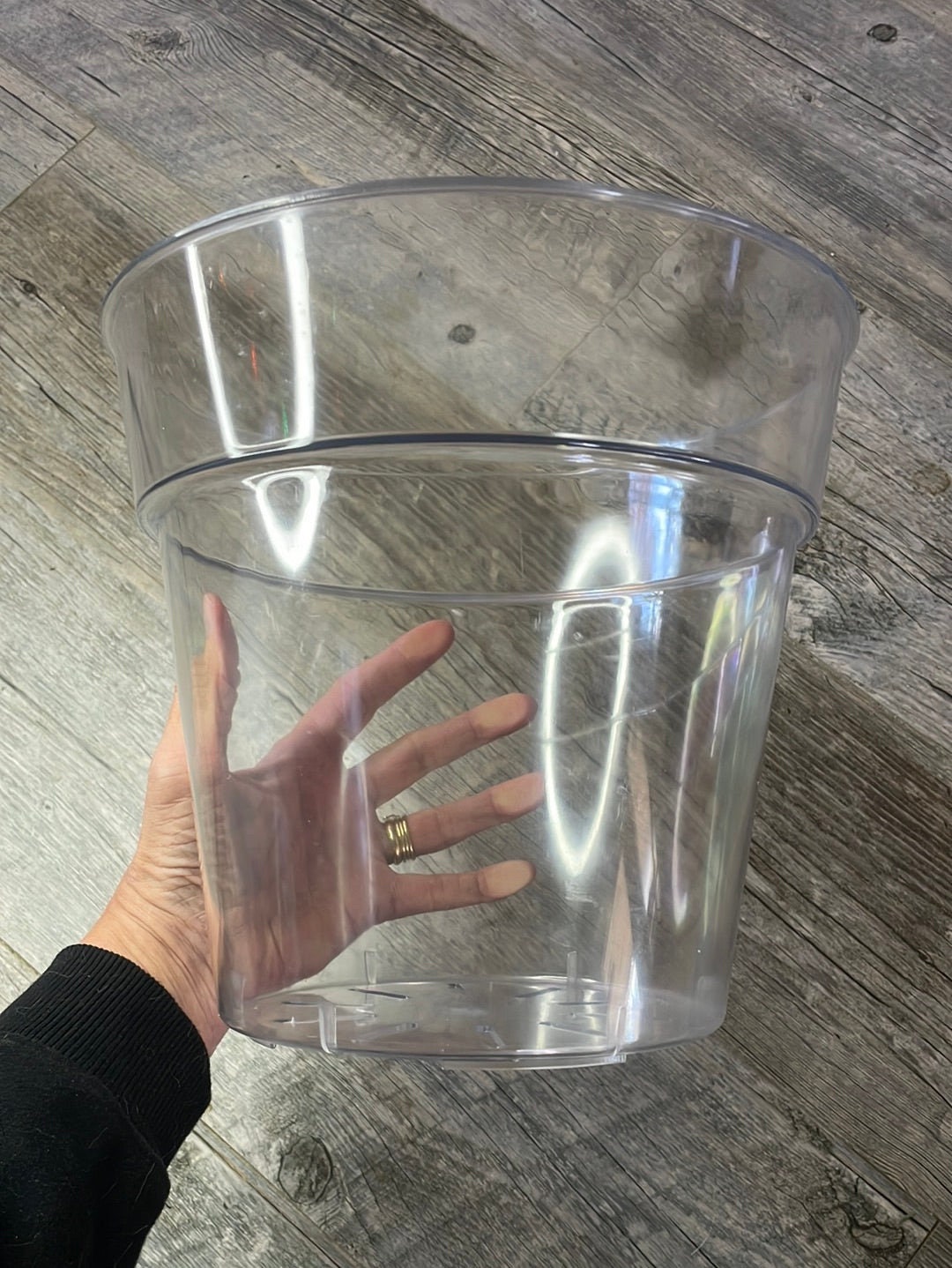 10” Extra Large Super Clear Round Orchid Pot, Clear Plastic Pot, Clear ...