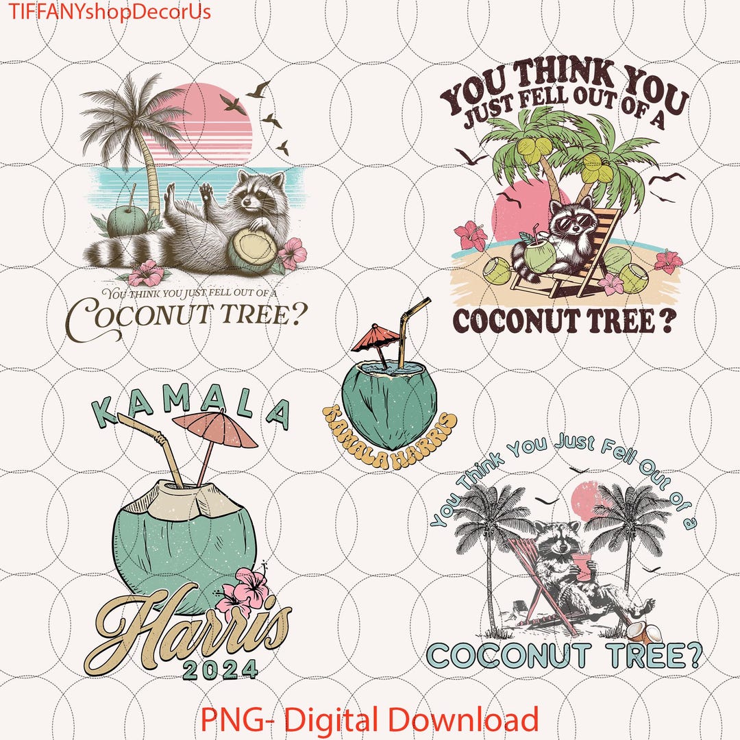 Funny Coconut PNG Digital Download, K Harris Meme Shirt Designs, You ...