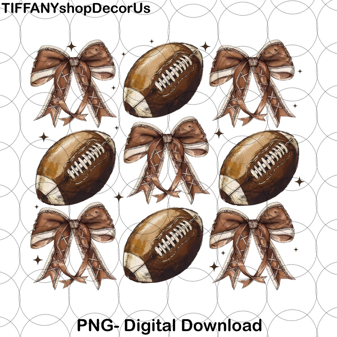 Coquette Football Png, Football Bow Png, Football Mom Png, Game Day ...