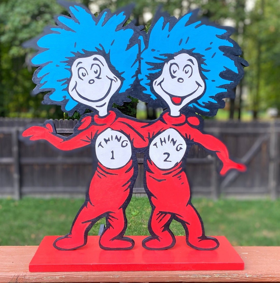2ft Thing 1 Thing 2 Individual Cutout, Standee, Party Decor, Photo Prop ...
