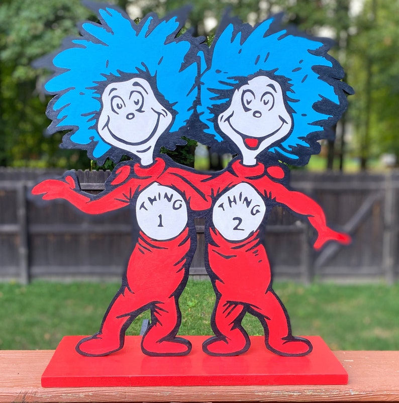 2ft Thing 1 Thing 2 Individual Cutout, Standee, Party Decor, Photo Prop ...