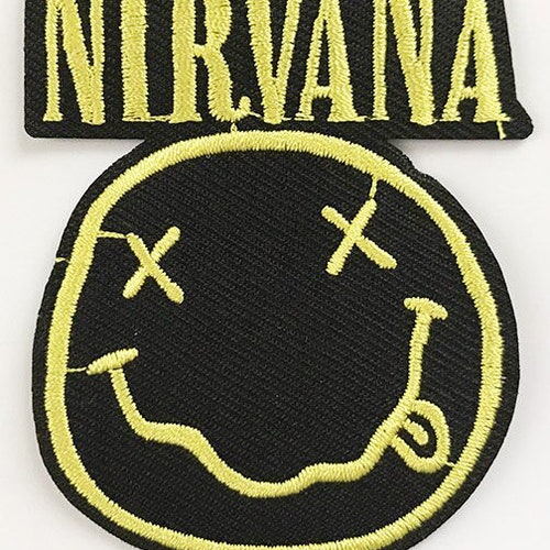 NIRVANA IRON-ON Patch Smiley Face Logo Punk Rock Foo Fighters - Etsy