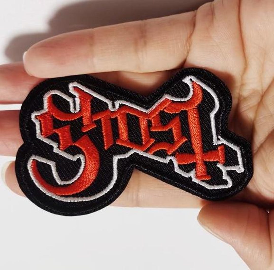 GHOST Band PATCH Iron-on Embroidered Metal Black Sabbath Slipknot Alice ...