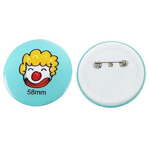 Round Pin Button Badges (PLASTIC BACK) (9 Size) 1.00, 1.26, 1.50, 1.80 ...