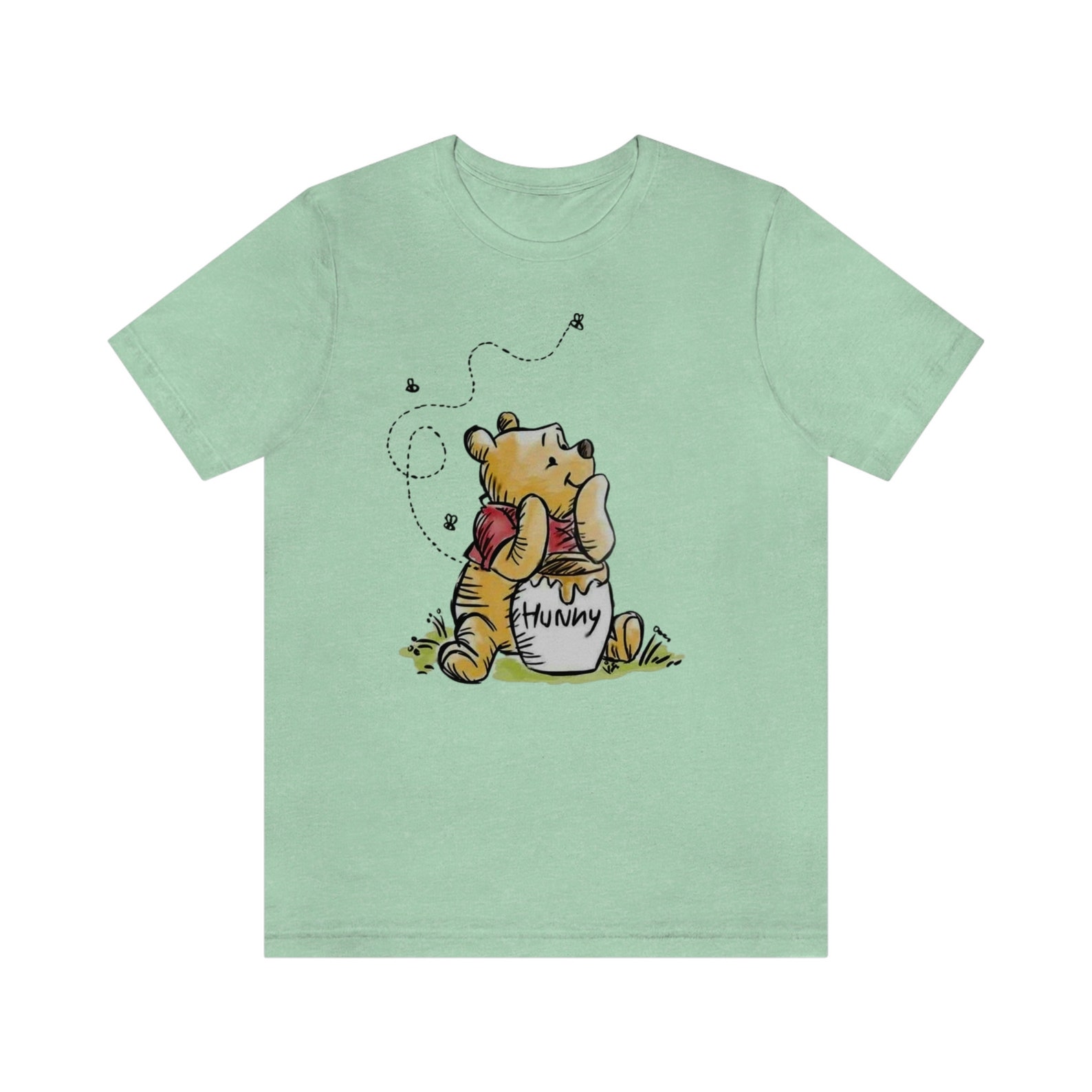 Winnie the Pooh With the Honey Pot T-shirt, Hunny Cartoon, Retro ...
