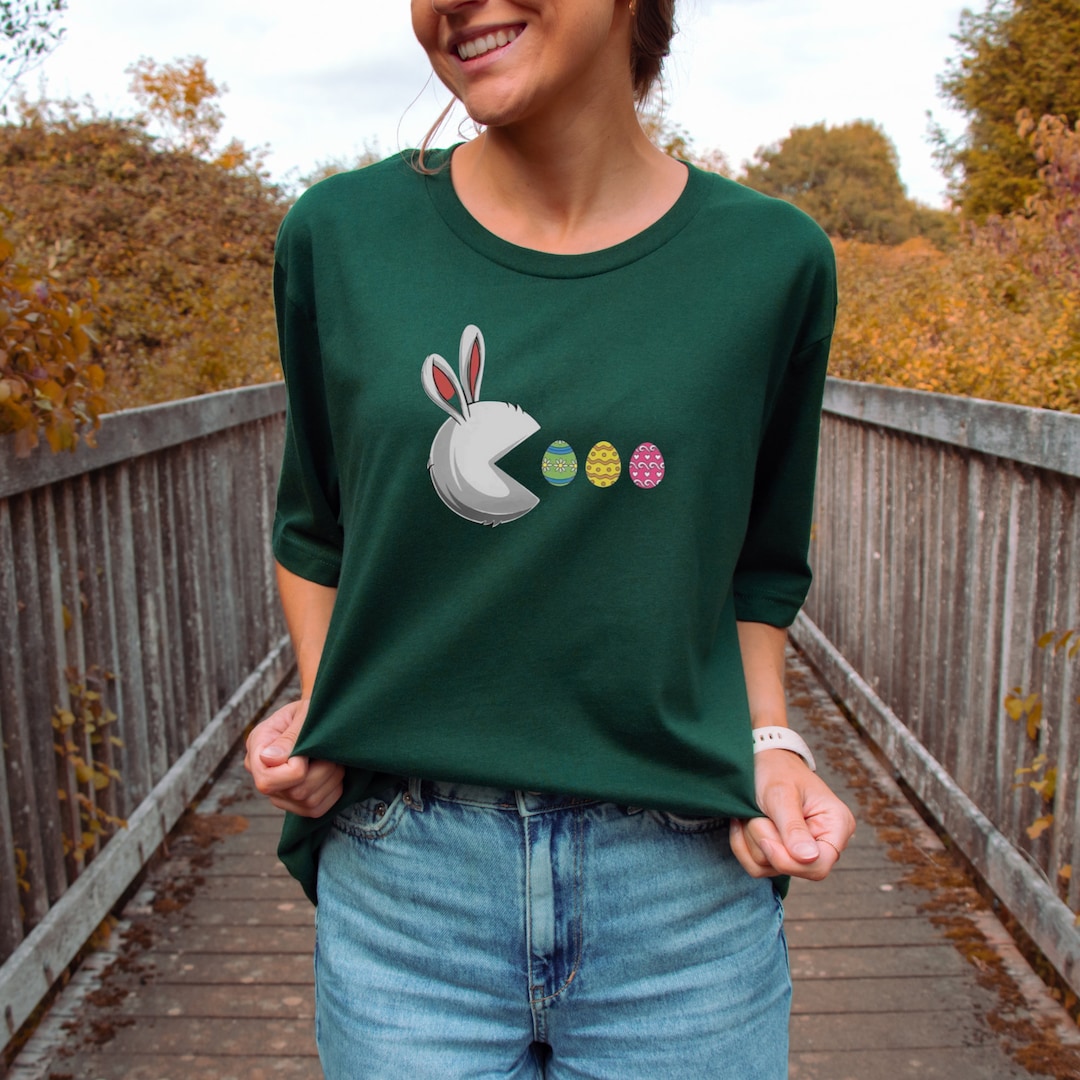 Easter Pac-man Bunny T-shirt: Gamer Holiday Tee - Etsy