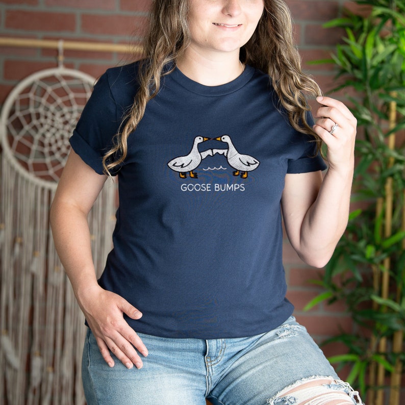 Goose Bumps Tee, Geese Bumping Fists, Goose Friends, Silly and Cute ...