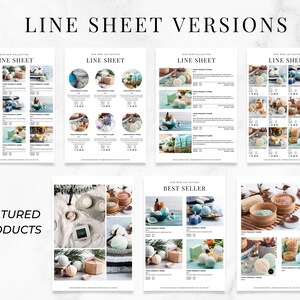 Line Sheet for Wholesale, Line Sheet Canva Template, Candle Catalog ...
