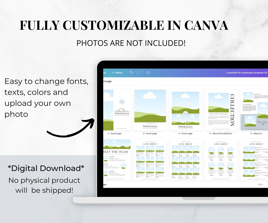 Line Sheet for Wholesale Line Sheet Canva Template Candle - Etsy