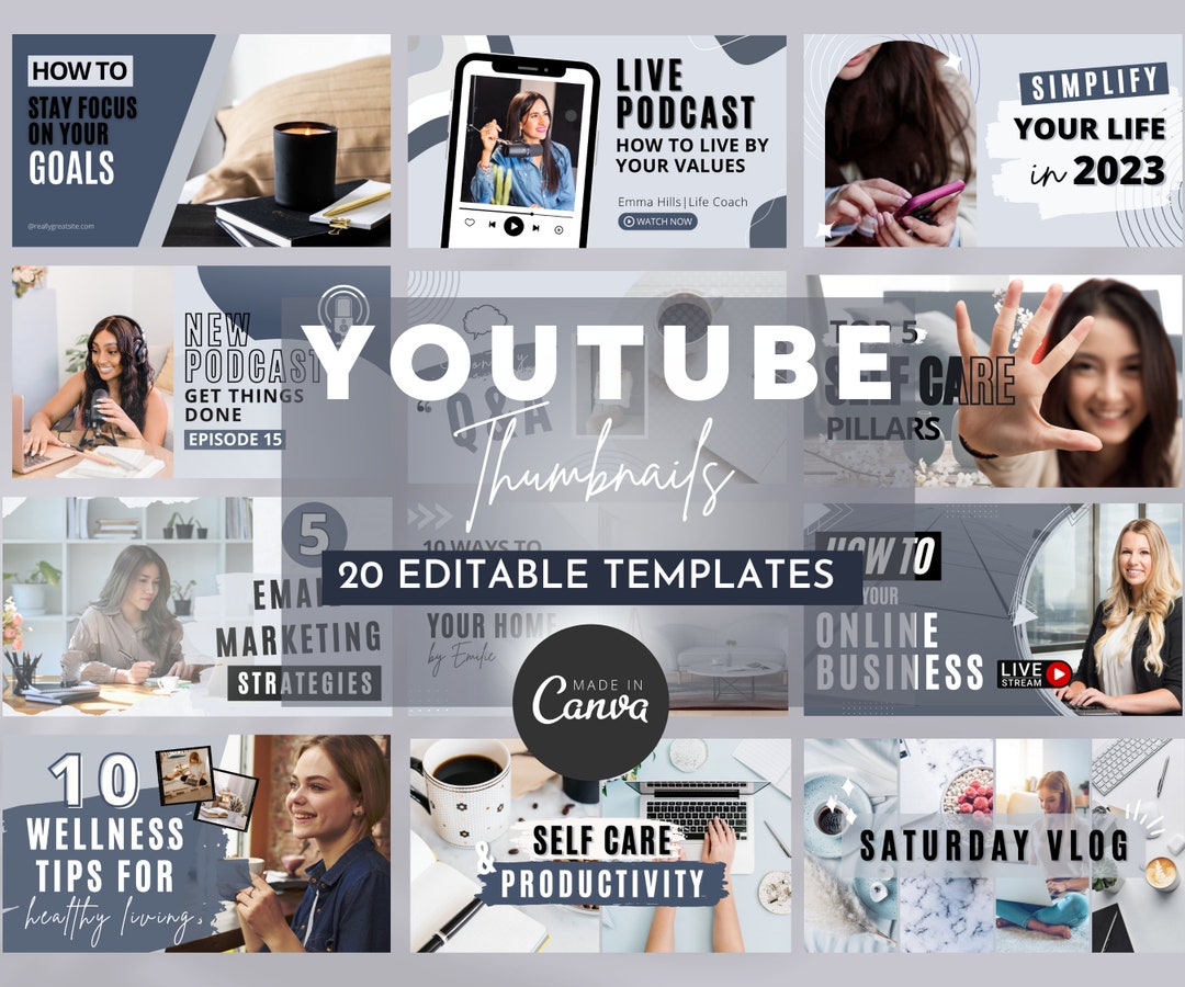 Youtube Thumbnail Canva Template, Youtube Thumbnails Life Coach ...
