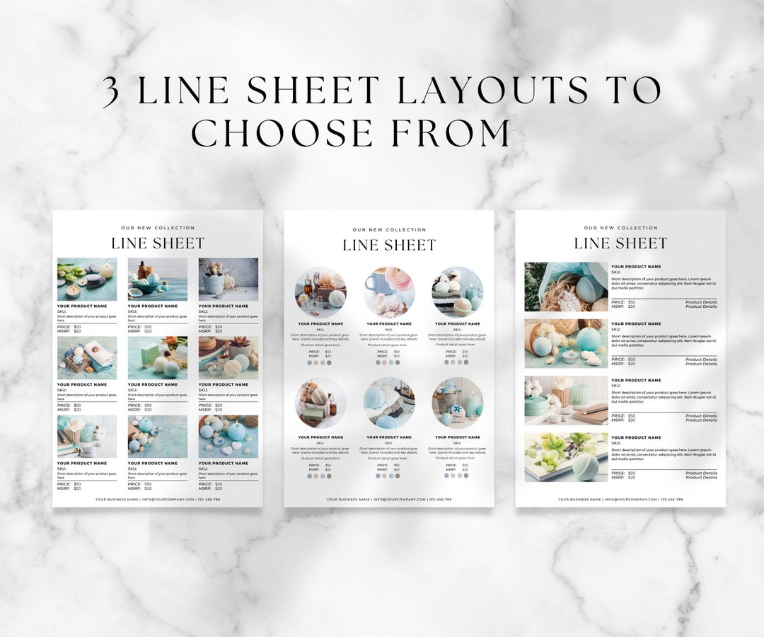Line Sheet Canva Template Editable Product Canva Ebook - Etsy