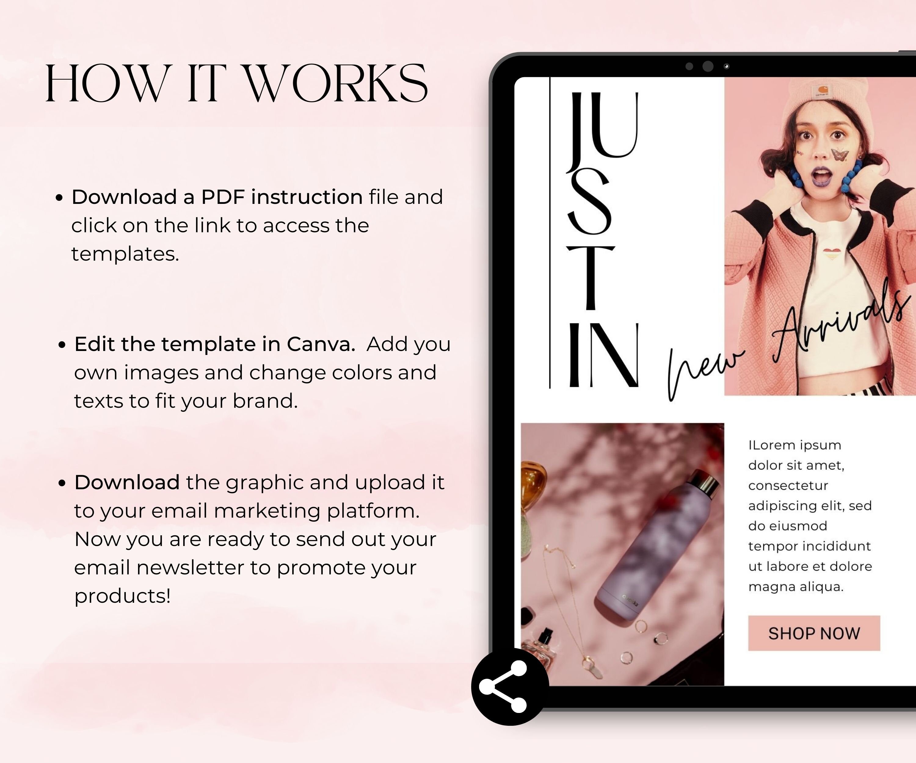 E-commerce Email Templates Canva, Modern Fashion Email Templates, Canva ...