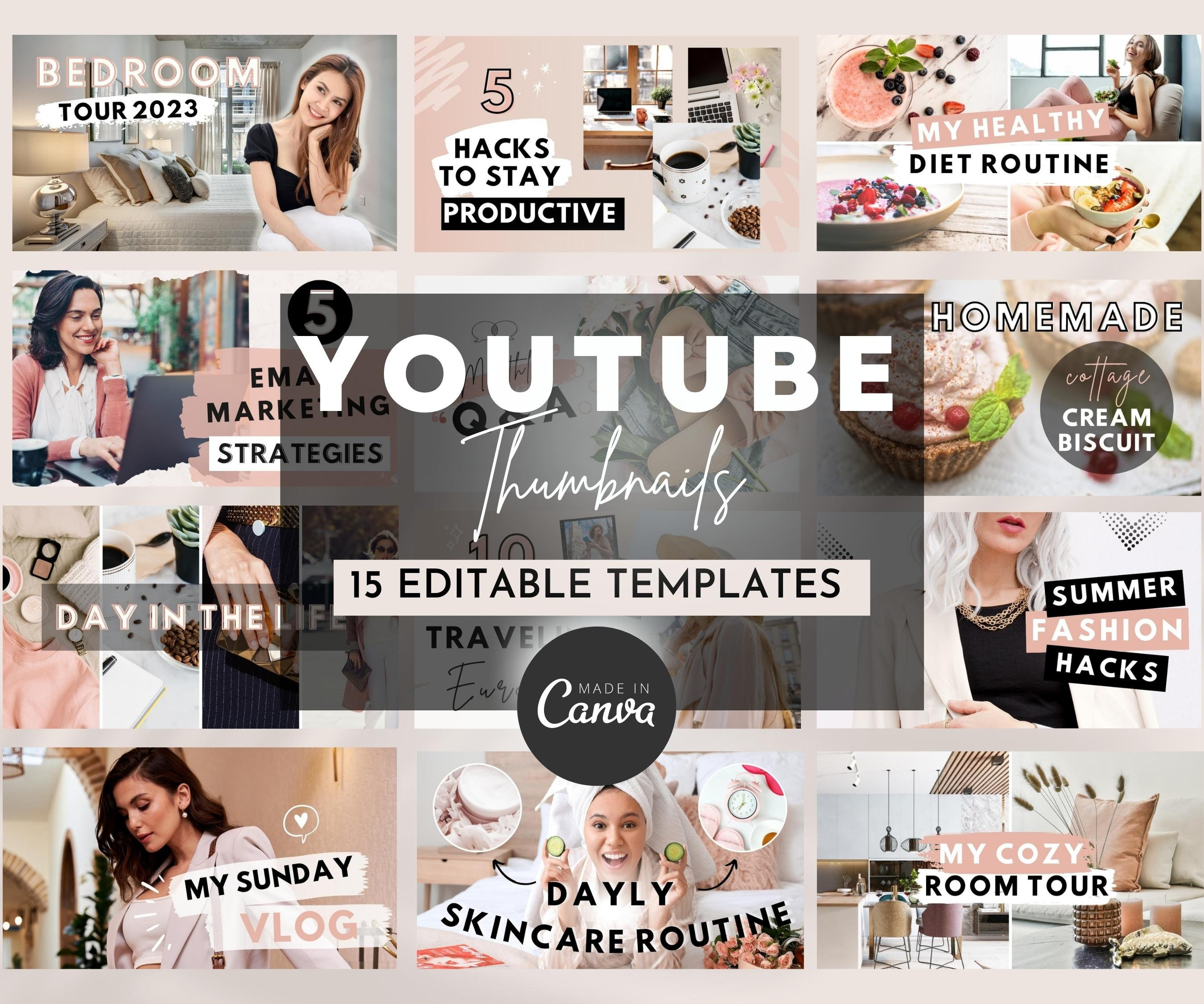 Youtube Thumbnail Canva Template, Youtube Thumbnail Template, Youtube ...