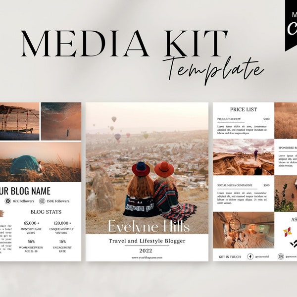 Travel Blogger Media Kit - Etsy