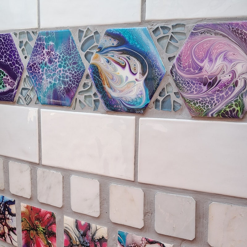 Purple Backsplash Tile - Etsy