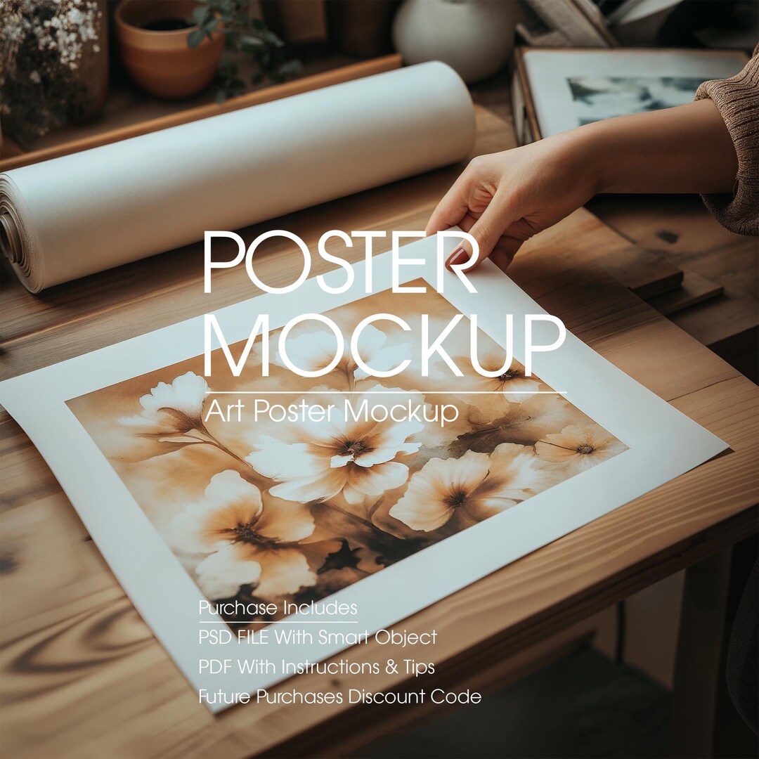 Person Holding Poster Mockup, Person Print Mockup, DIN/ISO Mockups for ...