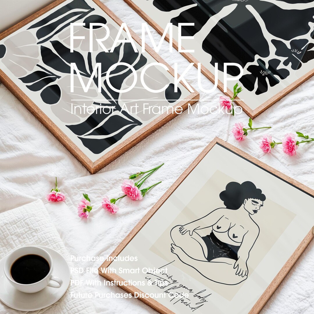 Multiple Poster Mockups, Gallery Wall Art (PSD) - Etsy