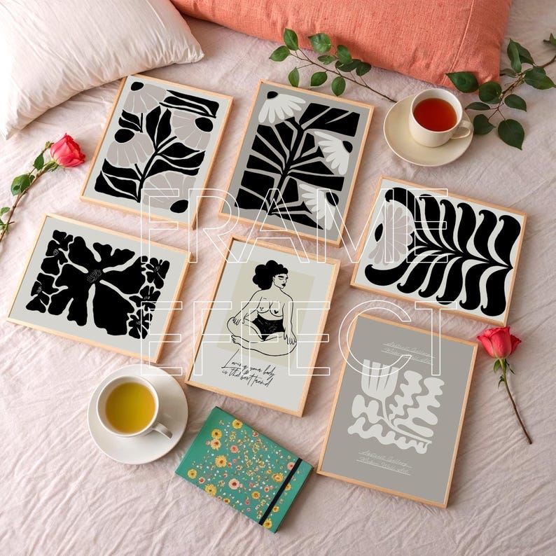 6 Poster Mockups, Multiple Art Frames PSD (digital Download) - Etsy