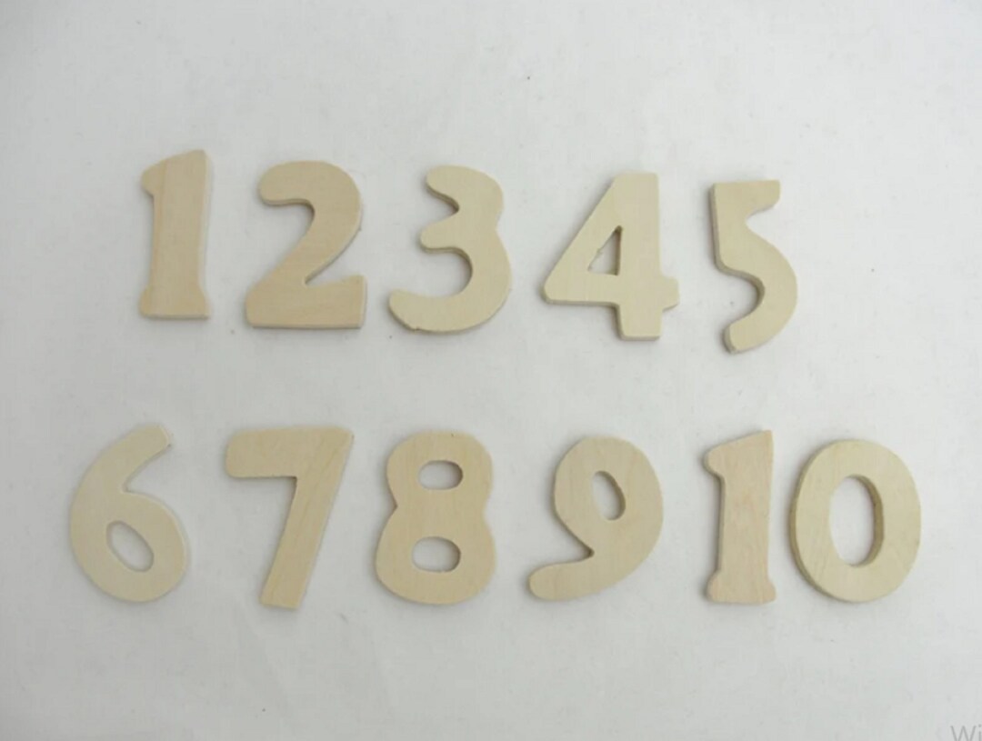 Wooden Numbers 1 Through 10 Diy Numbers 1 10 Unfinished - Etsy
