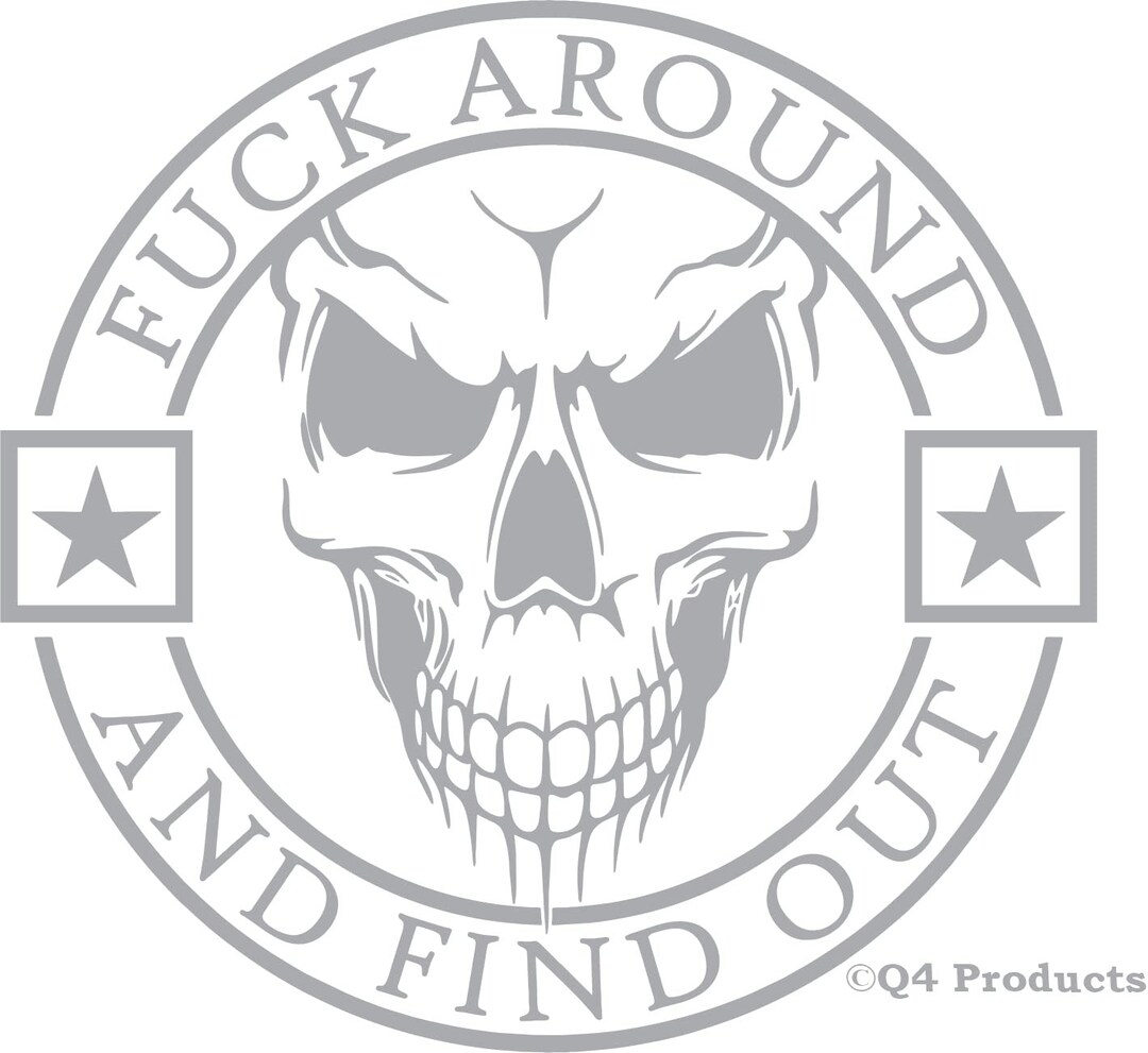Fafo Skull/patriot/fun Car/truck Decal 5x5 - Etsy