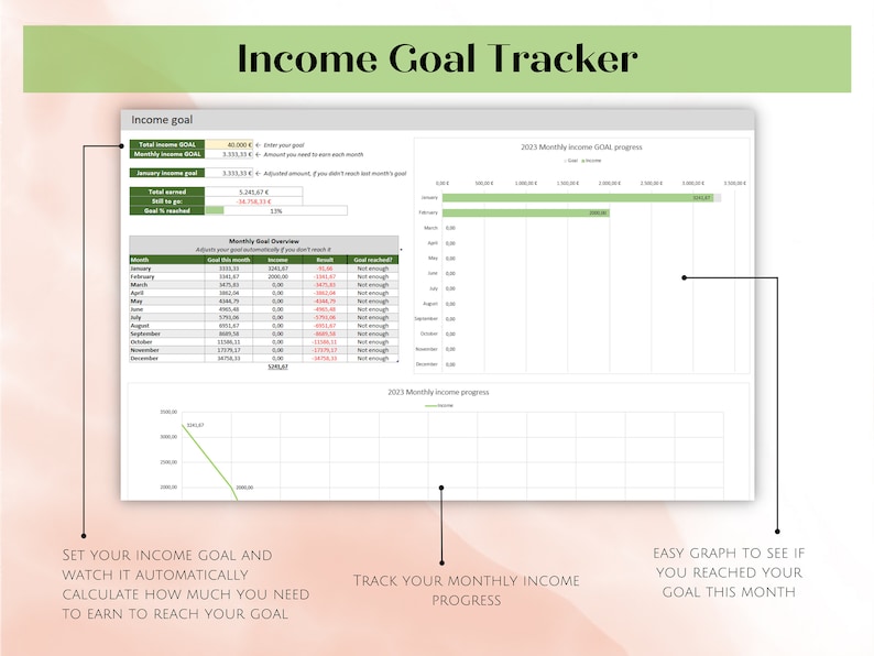 Microsoft Excel: Budget Spreadsheet to Track Income & Expense and Reach ...