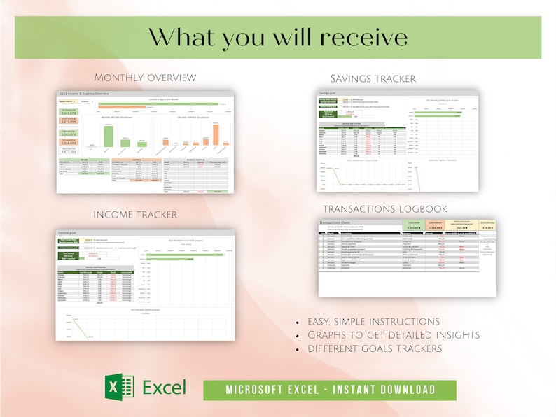 Microsoft Excel: Budget Spreadsheet to Track Income & Expense and Reach ...