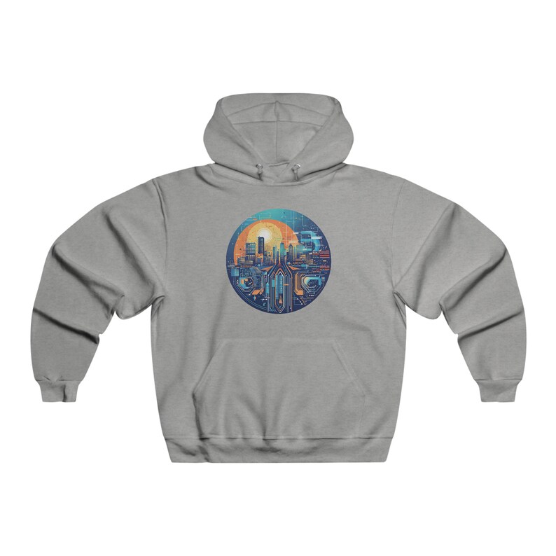 Cybertech Hoodie, Cyberpunk Cityscape, Techwear Sweatshirt - Etsy