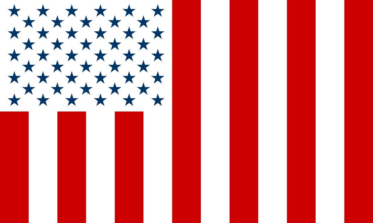 Vector Us Flag Vertical