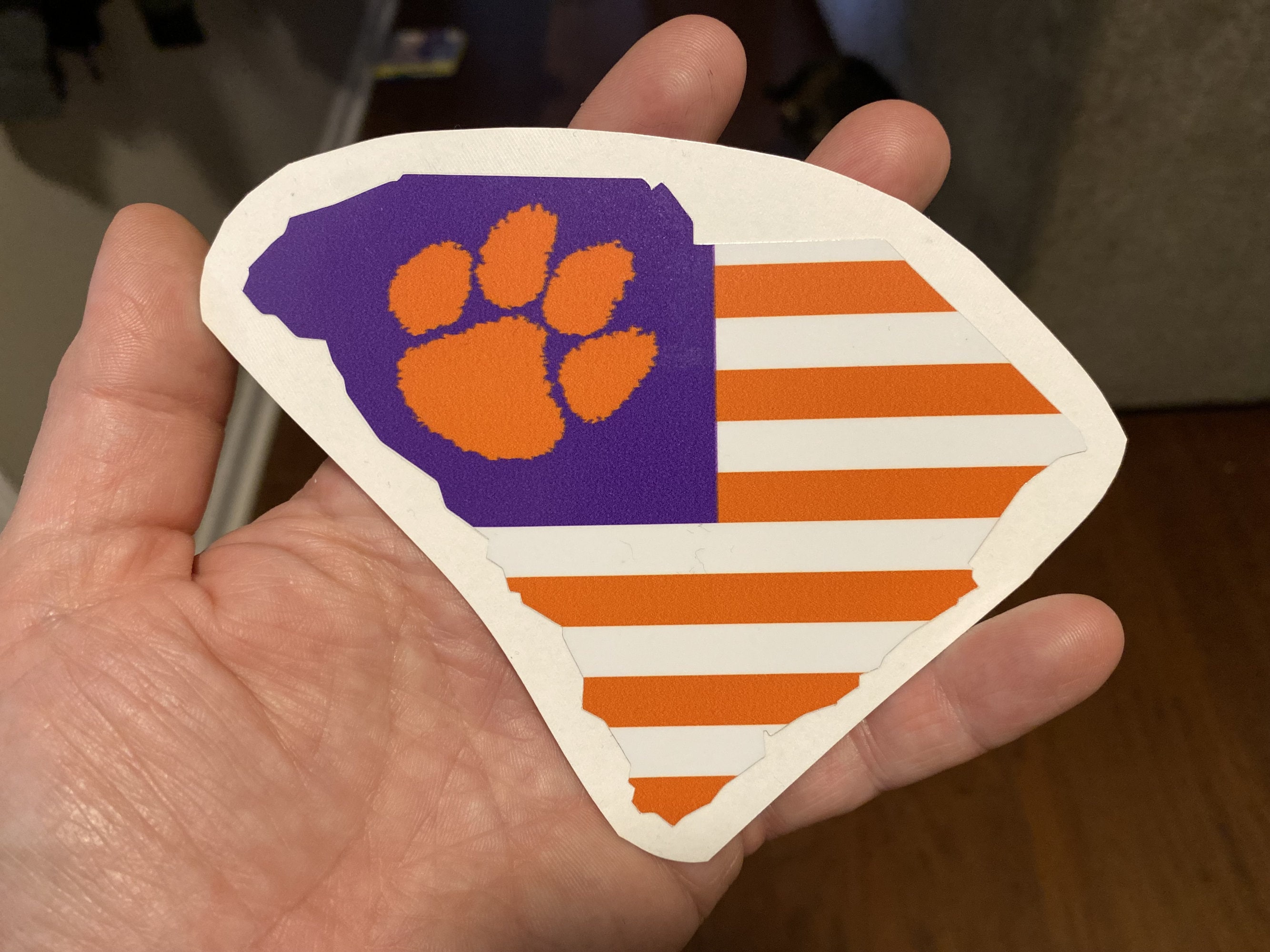 Clemson University SC Flag Decal - Etsy
