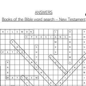 Bible Books Word Search Set, New and Old Testament UK - Etsy