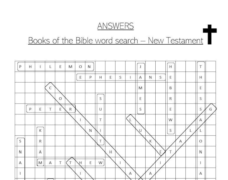 Bible Books Word Search Set, New and Old Testament UK - Etsy