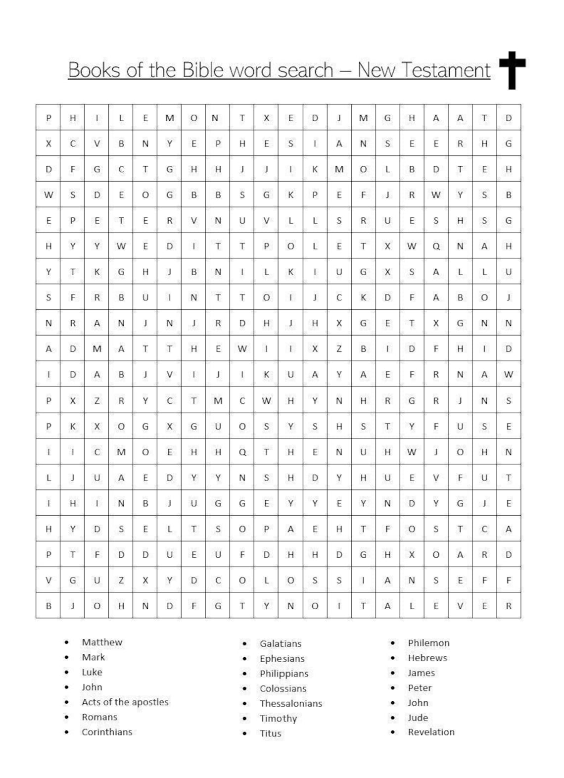 Bible Books Word Search Set, New and Old Testament UK - Etsy