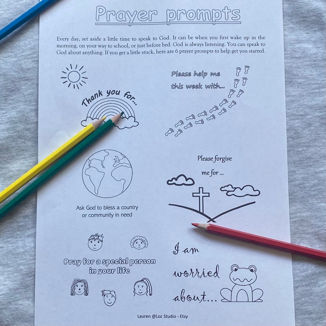 Prayer Wheel, Printable Activity, Colouring UK - Etsy