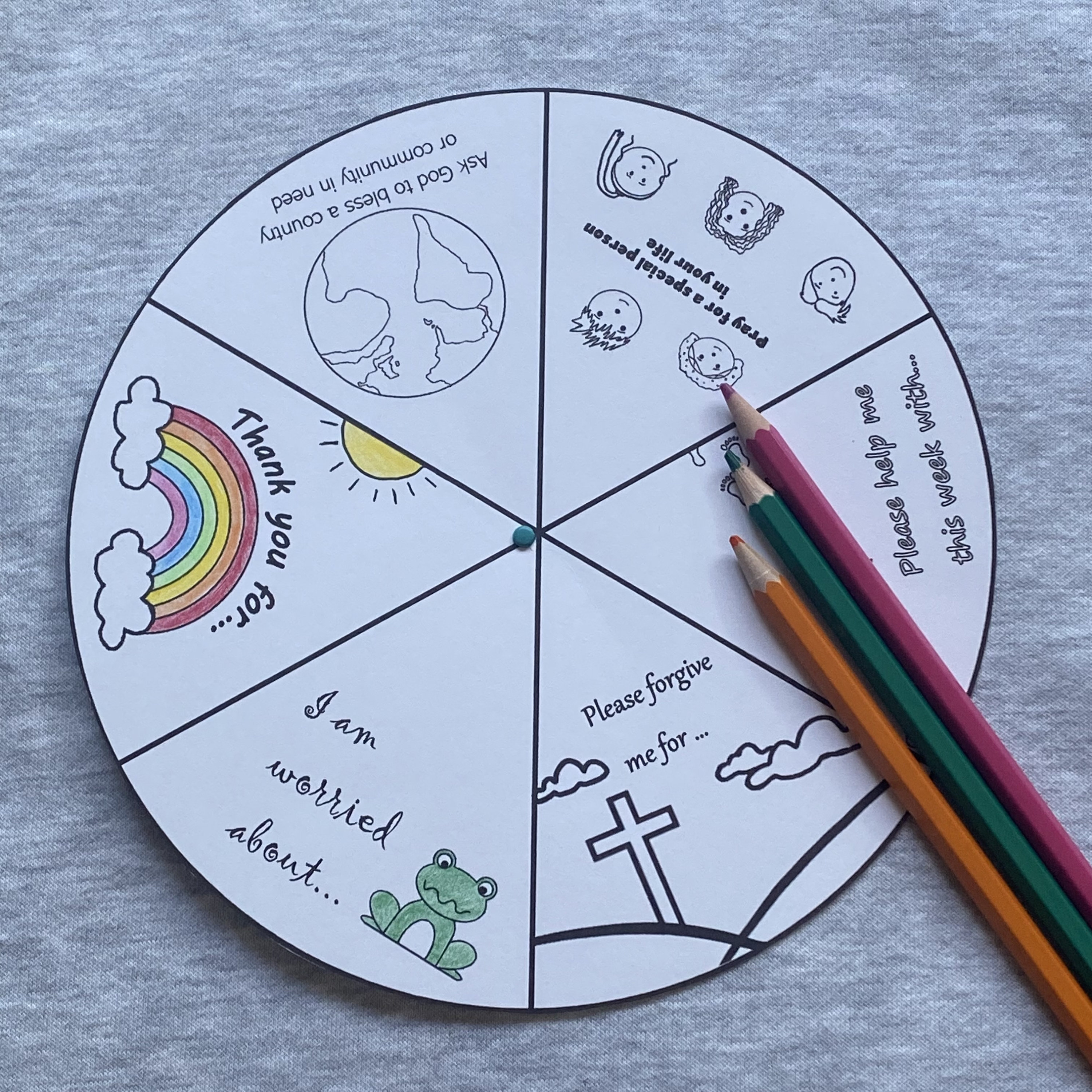 Prayer Wheel, Printable Activity, Colouring UK - Etsy